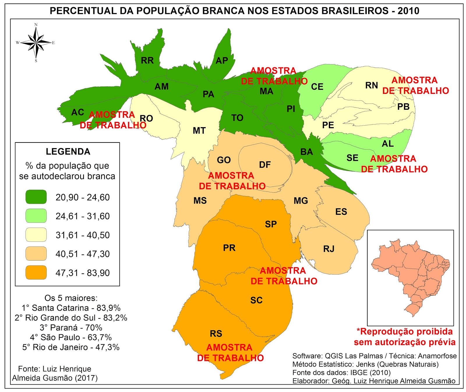Mapa Anamorfose Do Brasil - RETOEDU