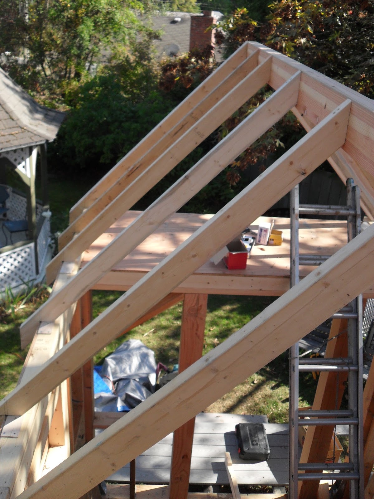 Tiny Gypsy Shack: Eve of the Pitched Rafters