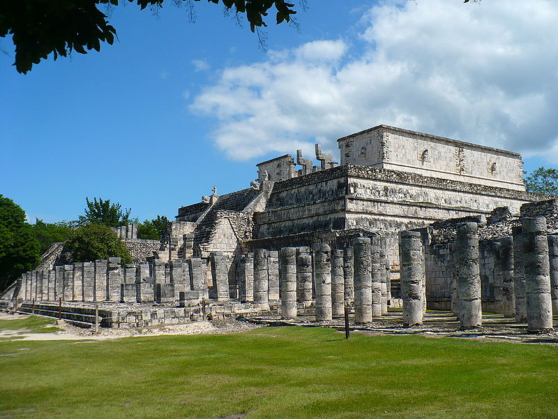 Chichen Itza: Temple Of Warriors And Columns In Chichen Itza