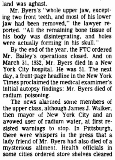 Lateral Science: The Radium Water Worked Fine Until His Jaw Came Off