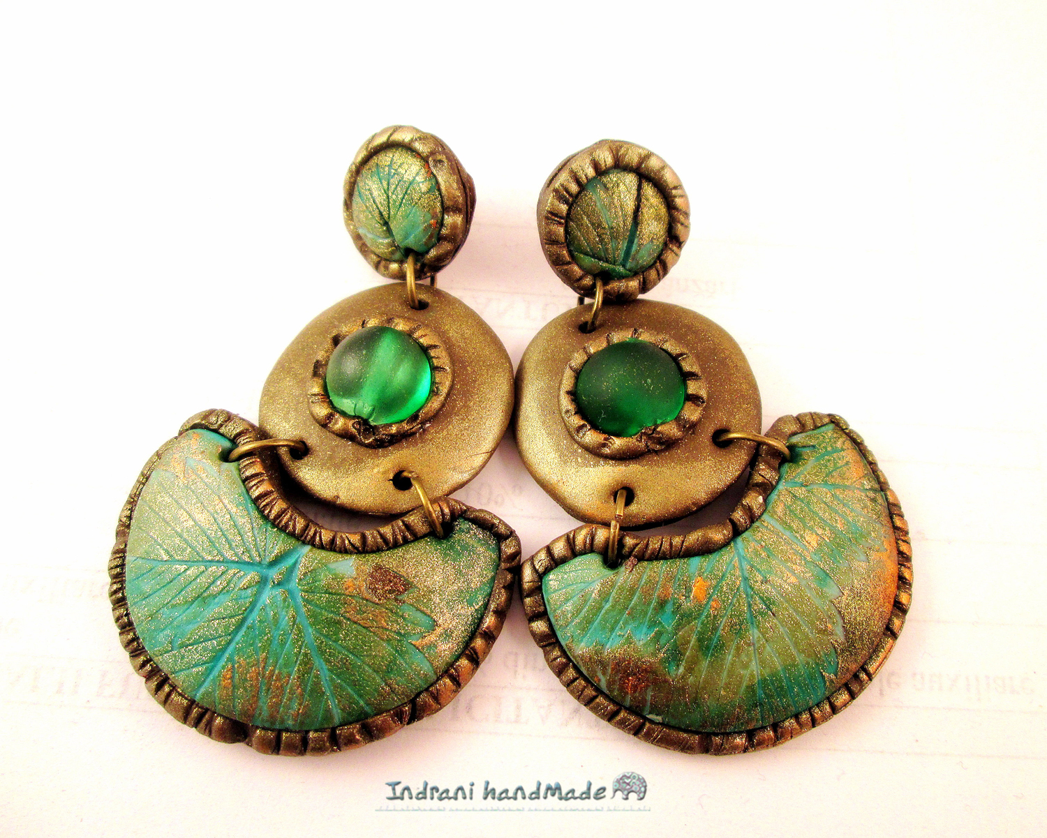 Indrani Handmade: Cercei imperiali, foarte mari, realizati manual