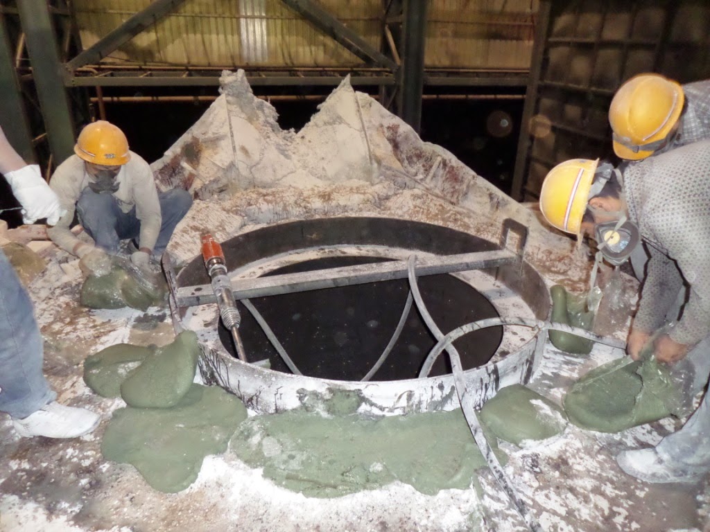 HXS Refractory Ramming Mass: 40Ton induction furnace working lining ...