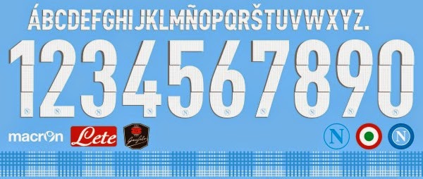 Diseños, vectores y más: Napoli 2014-2015 font