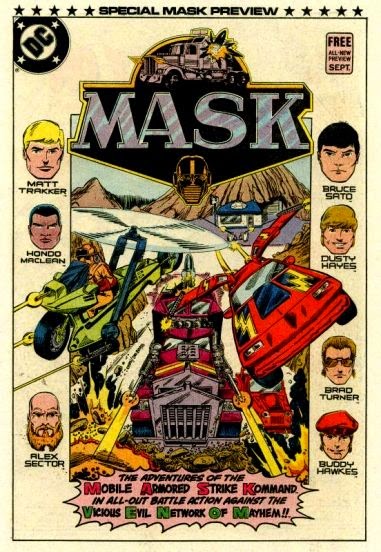 List Of 1985 Comic Books Featuring The Special M.A.S.K. Preview Insert ...