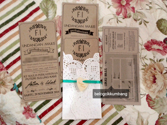 DIY Kad Kahwin Kertas Kraft Rustic Theme