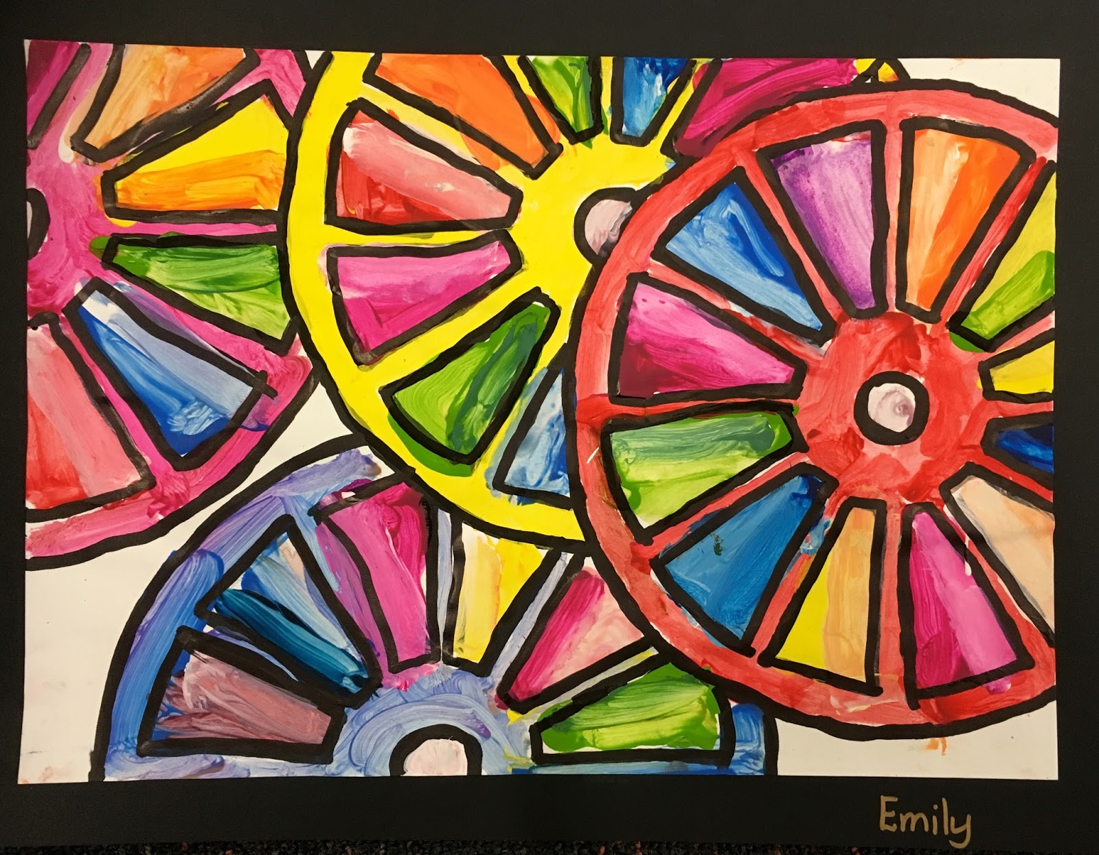 Art with Mrs Baker: Wheels of Change painting