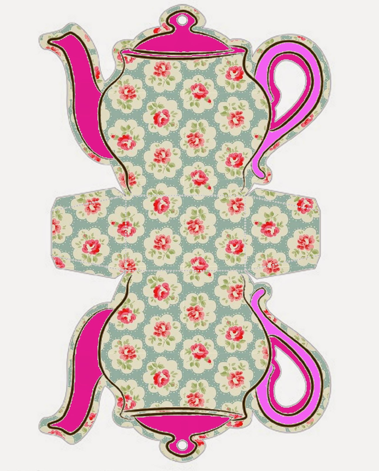 Shabby Chic Teapot Free Printable Boxes. - Oh My Fiesta! in english