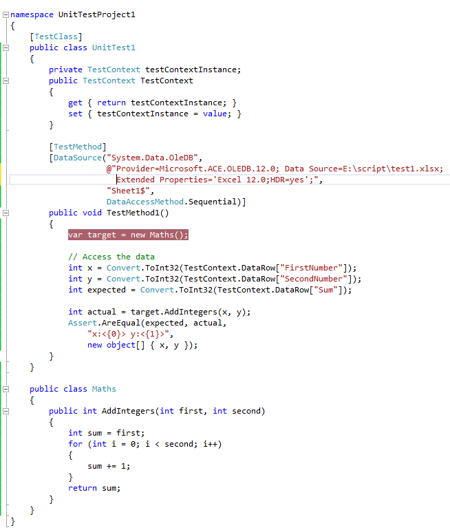 Sitecore Net Core Azure C Xamarin Data Driven Excel Data Source Unit Testing Using Vs 2013
