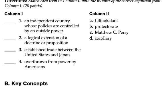 Mrs. Rashid's 8th Grade US History: Ch. 20 Vocabulary Quiz and Review