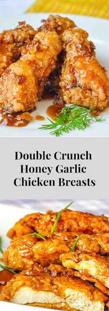 Double Crunch Honey Garlic Chicken Breasts | Savoury Recipes