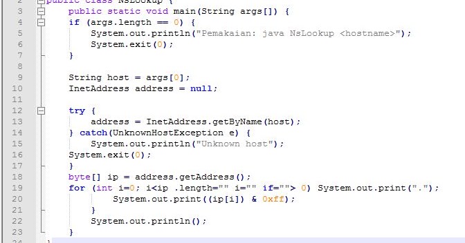 Program NsLookUp pada Java ~ Budiman Rizky's