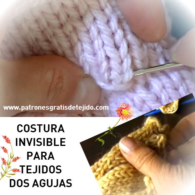 Cómo Hacer Costura Invisible en Tejido Dos Agujas / Video Tutoriales