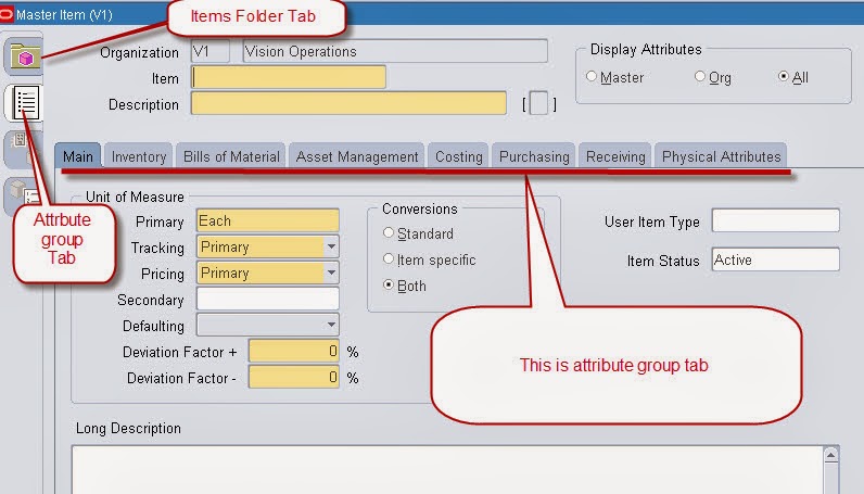 Oracle Supply Chain Management (SCM): Create master items in Oracle Inventory