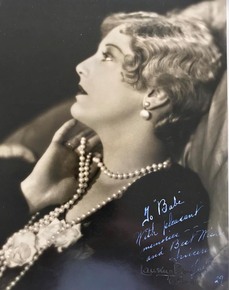 Thelma Todd: An Autographed Photo For Oliver Hardy