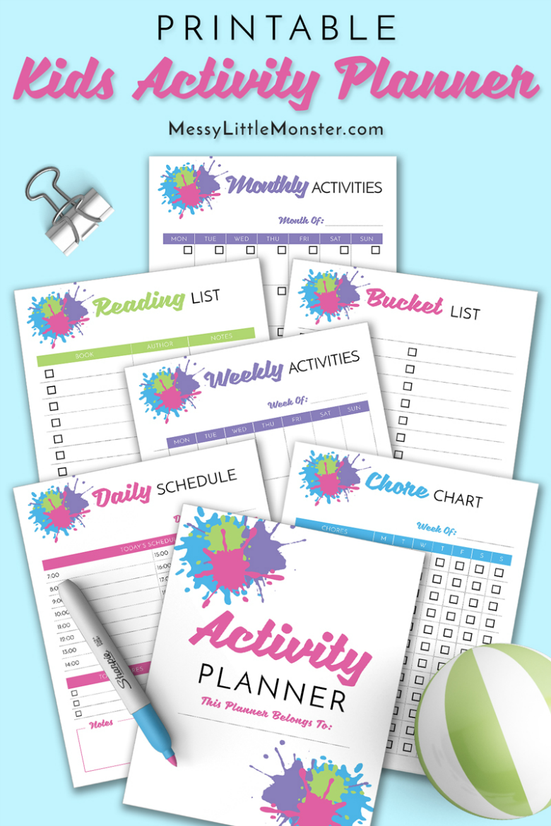 Kids Activity Planner Pack Get Organised With Monthly Weekly And kids-activity-planner-pack-get-organised-with-monthly-weekly-and