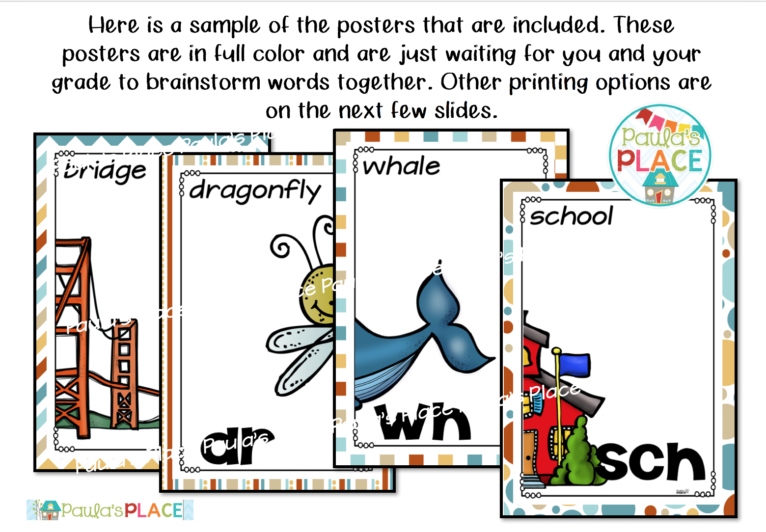 Paula's Place Teaching Resources: Blends, Digraphs and Trigraphs Posters