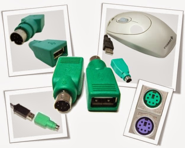 PUERTOS: CONECTOR DE TECLADO Y MOUSE