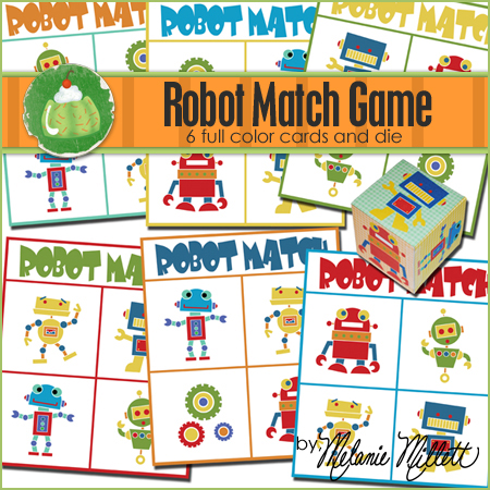 Green Jello with Carrots: Freebie Friday: Robot Match Printable ...