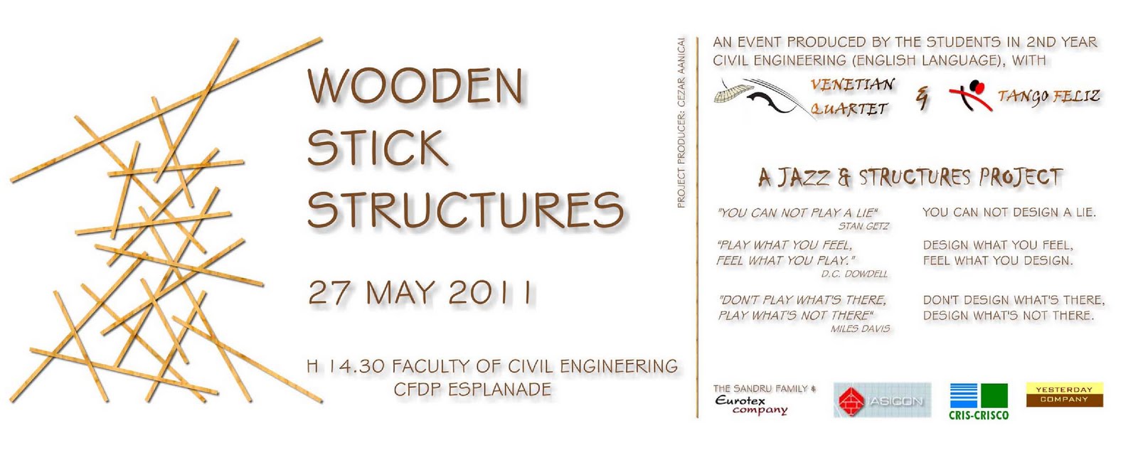 Puncte, culori si necuvinte: Wooden Stick Structures