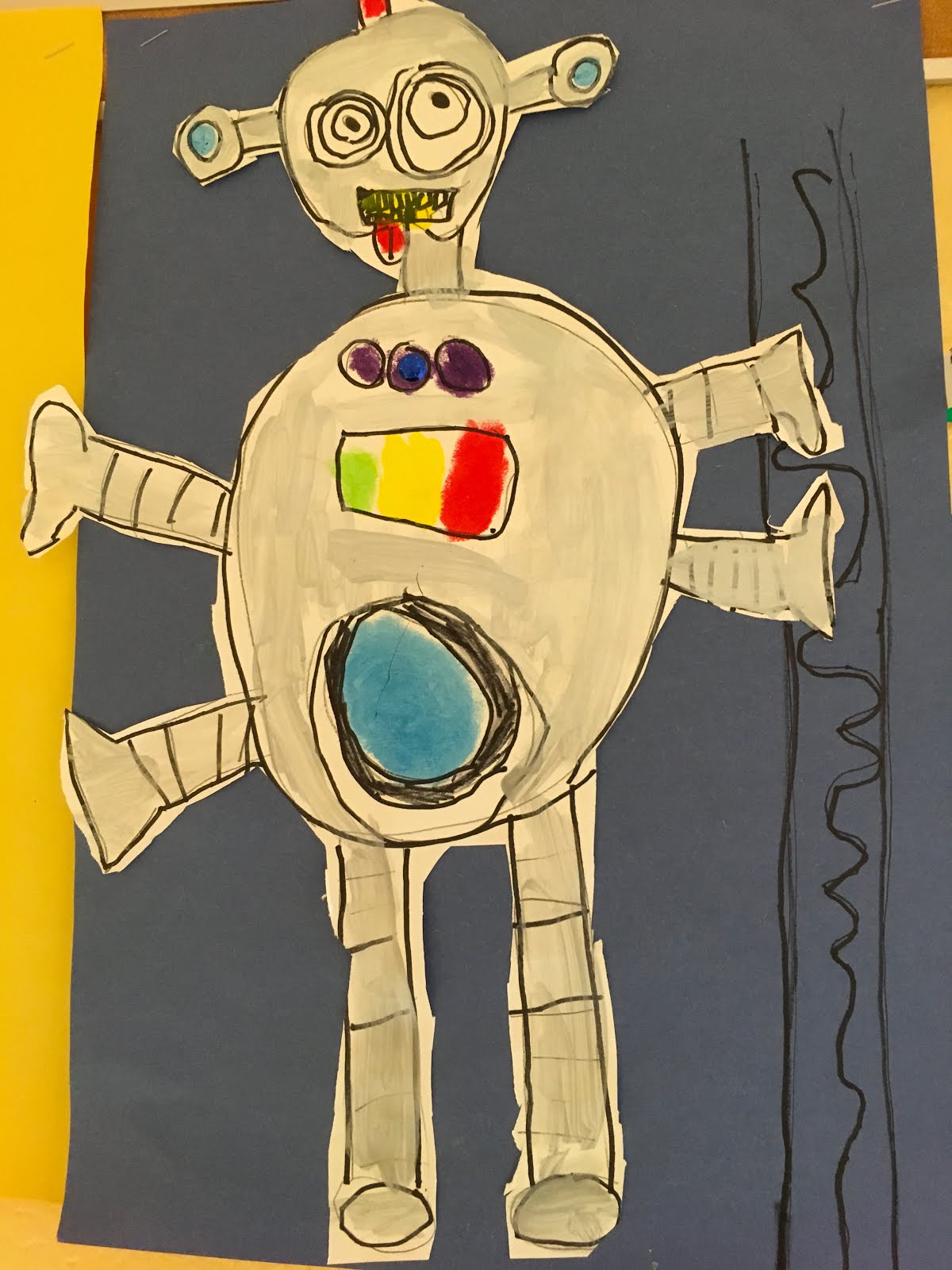 Waitsfield Elementary Art: Geometric Shape Robots!