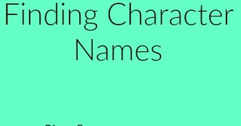 Finding Character Names