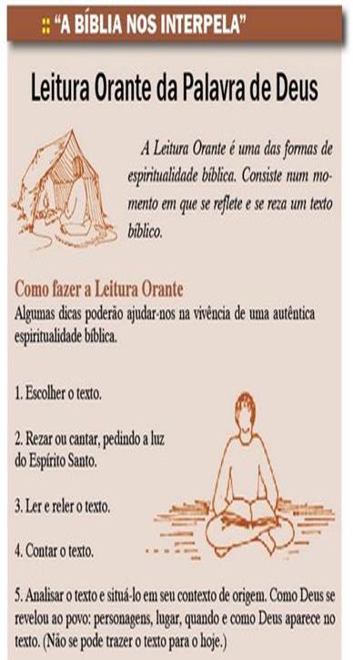 PASTORAL FAMILIAR JOVEM DO SAGRADO: LEITURA ORANTE