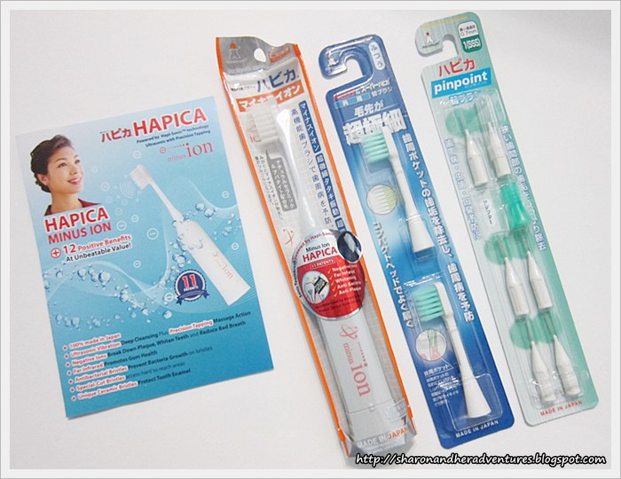 Sharon and her adventures...: HAPICA Sonic Toothbrushes - Minus Ion ...