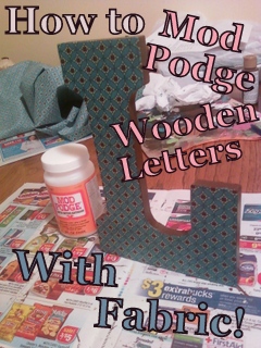 Simply Erin: Mod Podge Wooden Letters