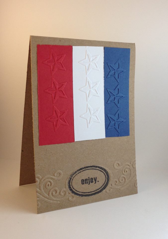 Taste Of Craftiness: Red White & Blue Card 2