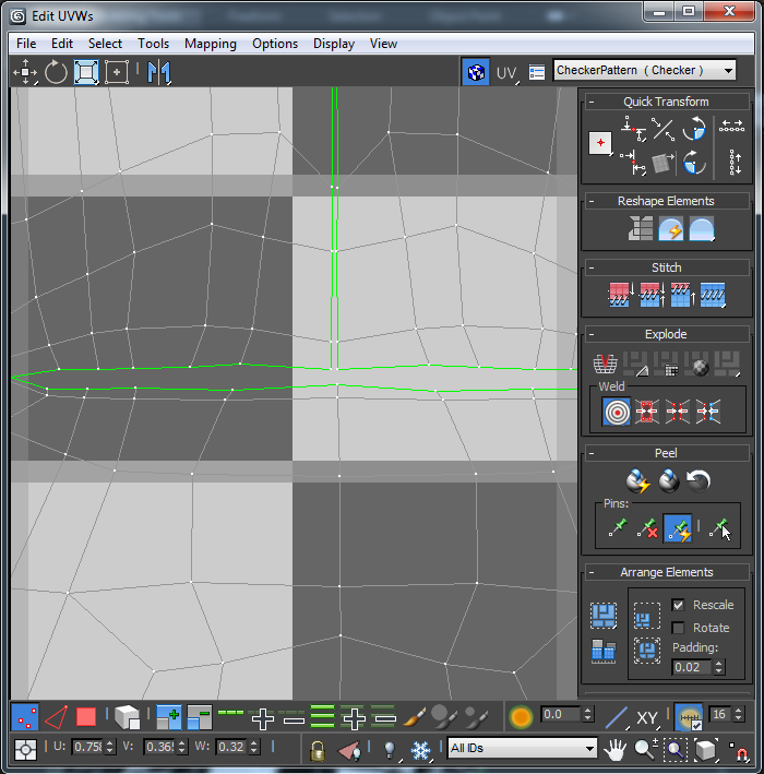 Virtual Environments: Modelling My Face - UVW Mapping Continued 2