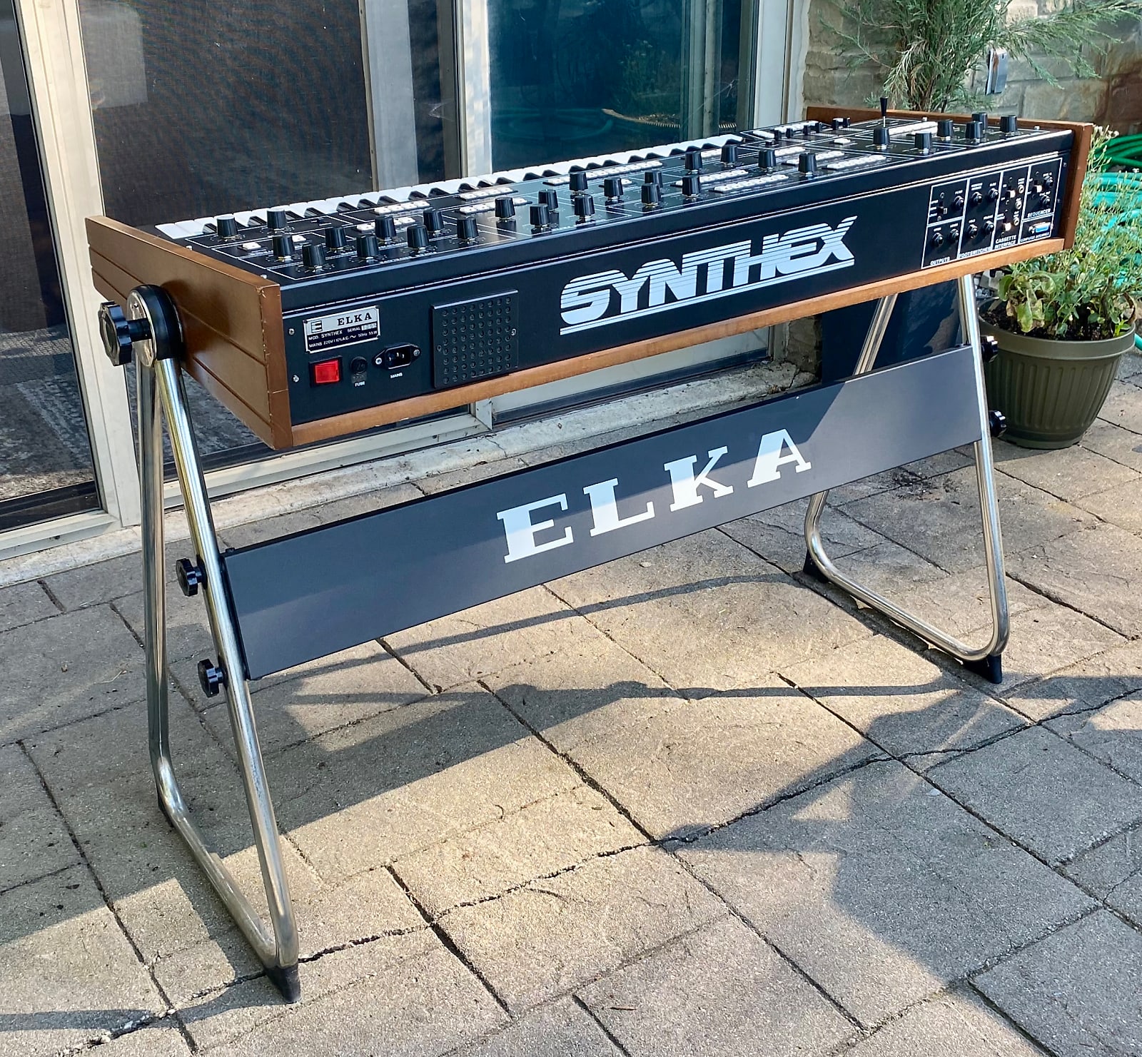 MATRIXSYNTH: Elka Synthex with Original Stand and MIDI SN 1255