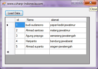 koneksi C# dengan SQL SERVER dan mengambil data dari SQL SERVER