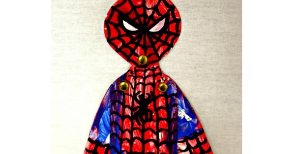 Split Pin Spiderman Craft for Kids - Messy Little Monster