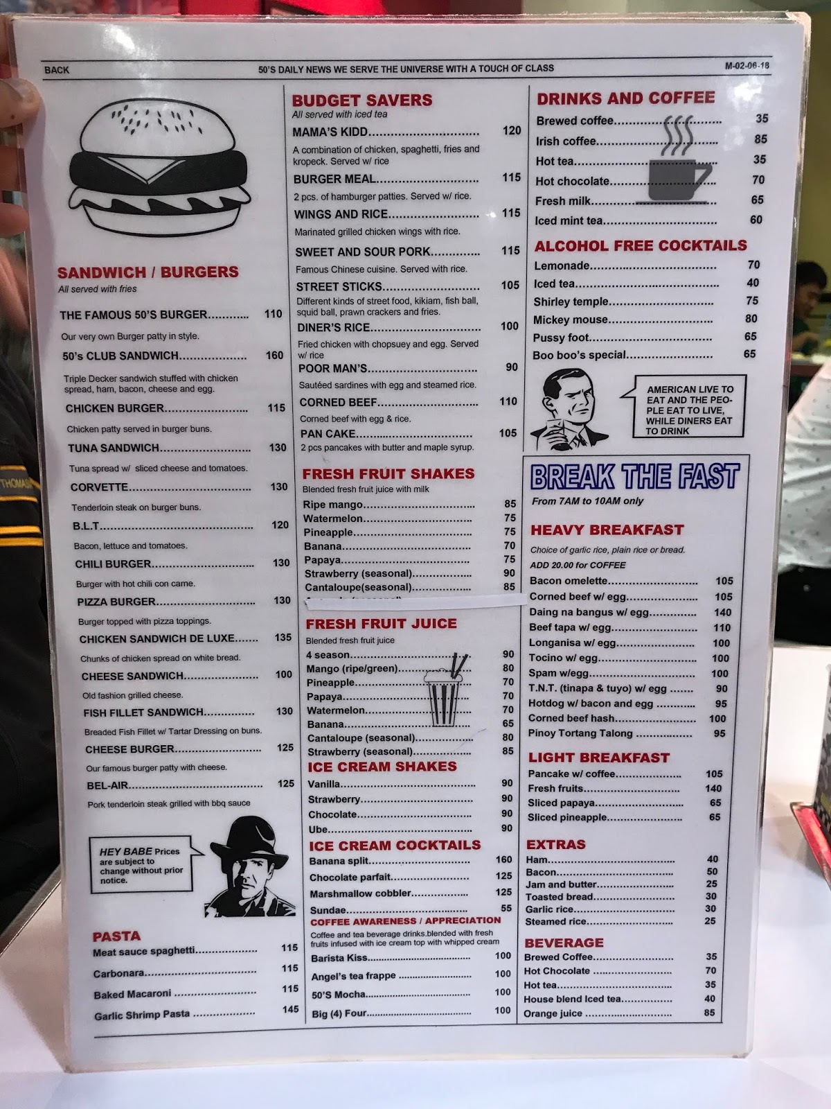 [Review] 50's Diner at Session Rd., Baguio City - The Blahger