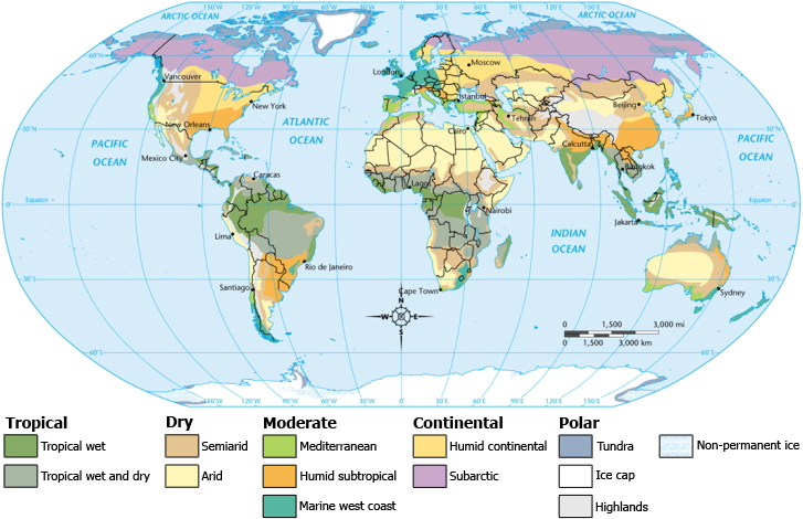 Climate Regions World Map - Free Printable Maps