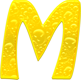 Alfabeto Amarillo con Textura Líquida. - Oh my Alfabetos!