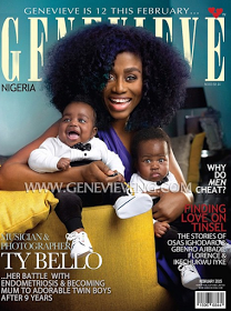 TY Bello and her twins cover Genevieve magazine's new issue