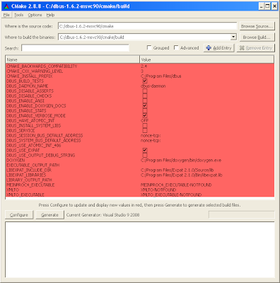 poquito picante: build and install dbus with cmake, msvc and nmake