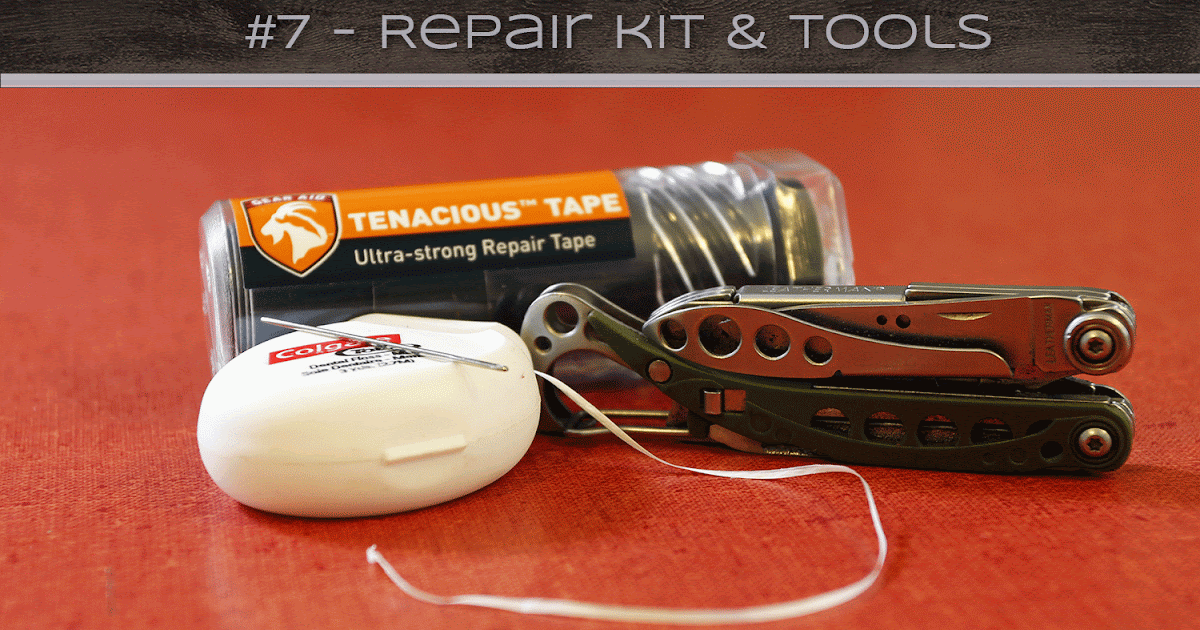 toward simple: Hiking With The Ten Essentials, #7: Repair Kit & Tools