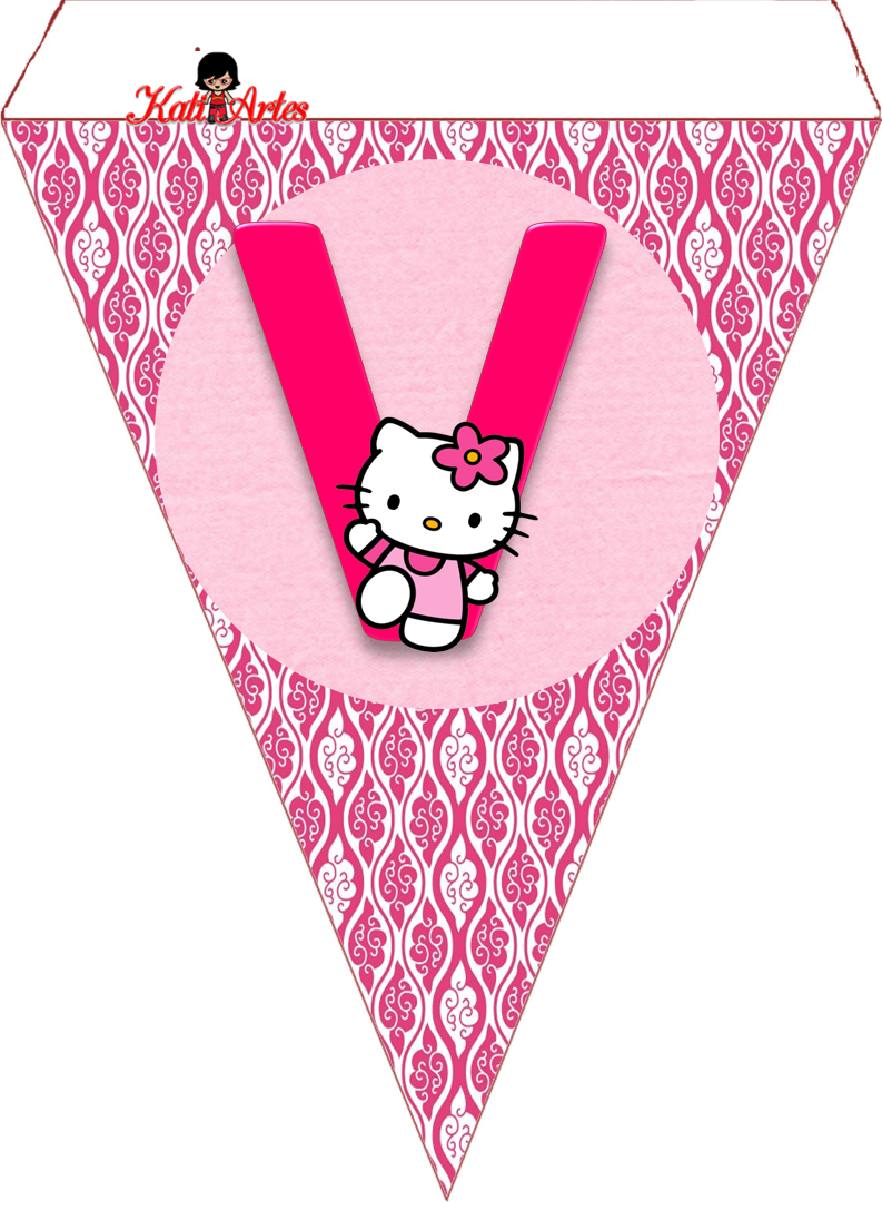 Hello Kitty Free Printable Bunting. - Oh my Alfabetos!
