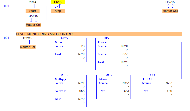 Oil and Water separation process in PLC using Ladder Diagram ...