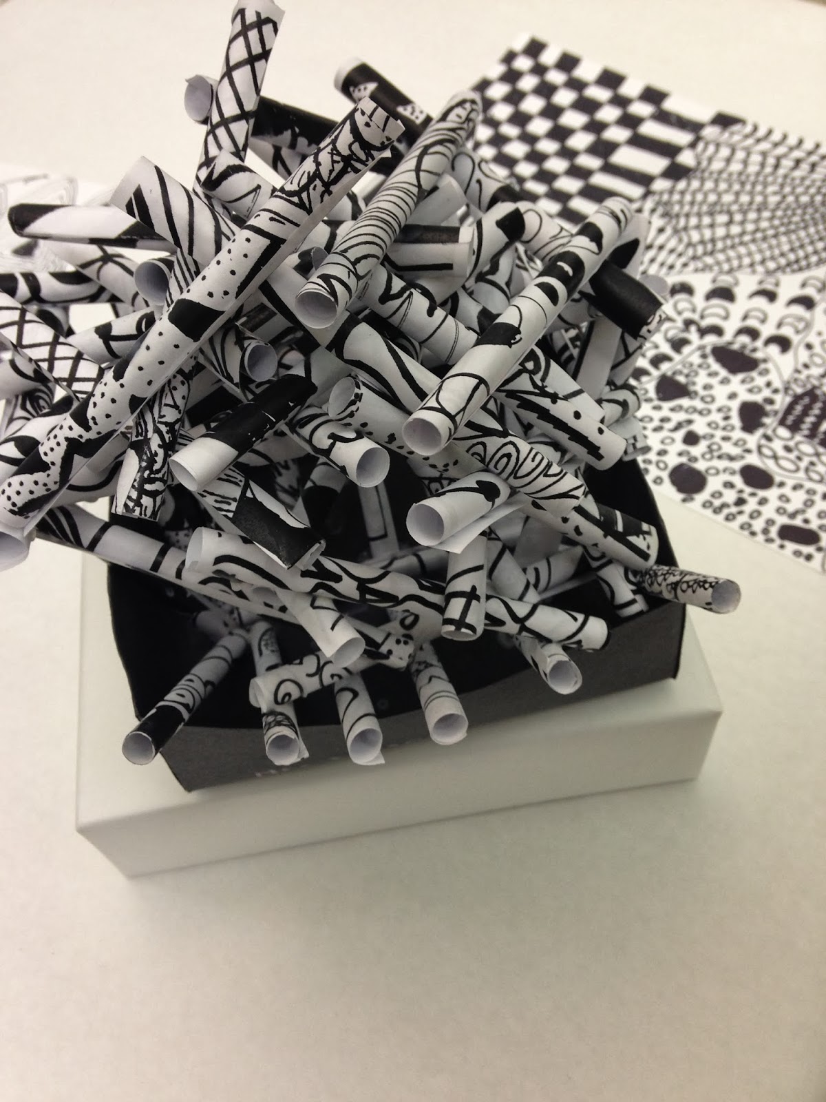 Art Room Blog: 5th grade Zentangle Explosion Box