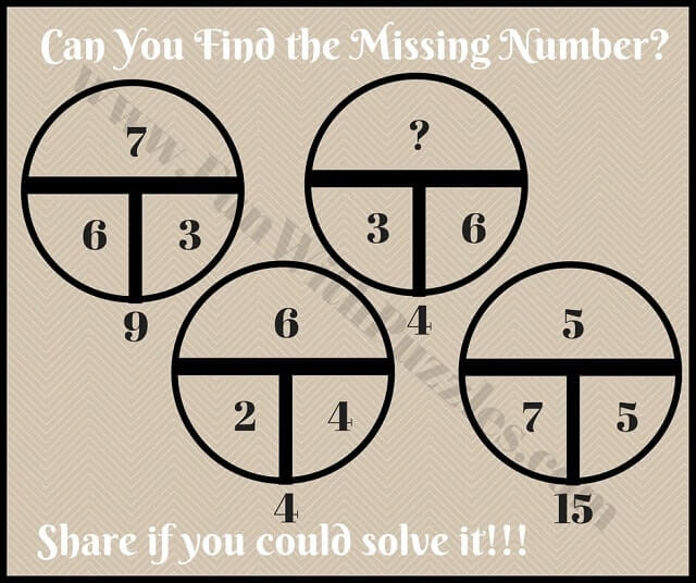 Circle Math Logic Puzzles and Answers for Teens and Adults