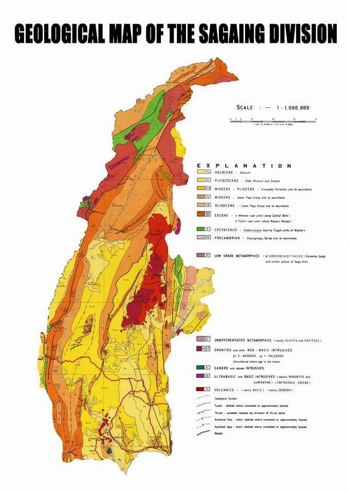 MOE KYAW.ENGINEER: GEOLOGICAL MAP OF THE MYANMAR