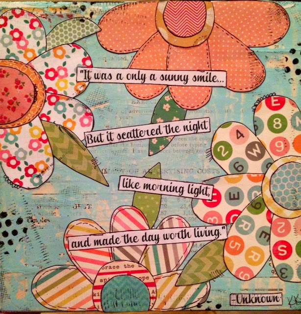 A collage and a quote by KK: A collage inspired by Emily Dickinson