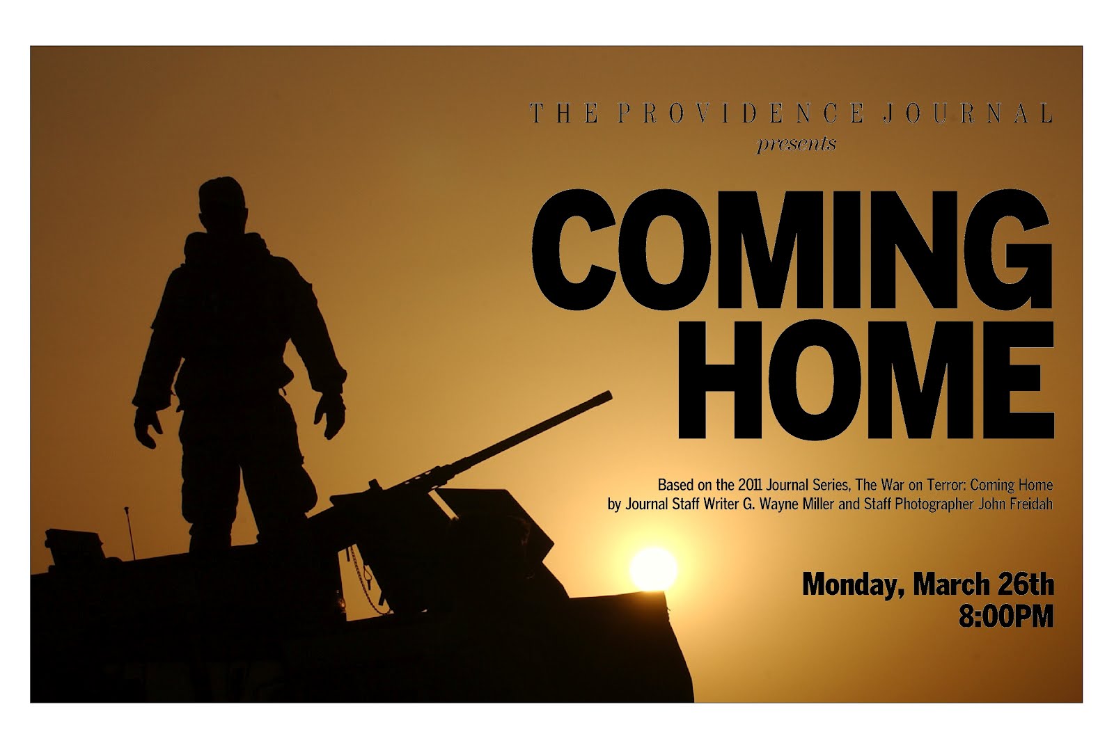 The Works of G. Wayne Miller: COMING HOME, Coming Monday, March 26