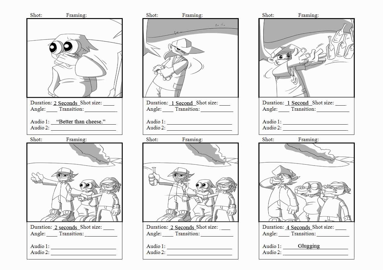 Illustration with Animation: Wild Grinders Storyboarding Progress
