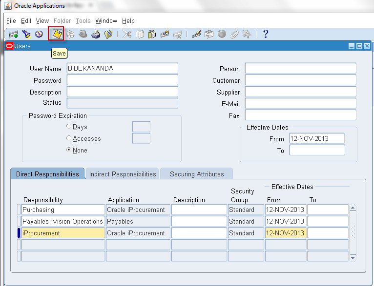 SOA, Oracle Apps and OAF World: Create An User On Oracle E-Business Suite