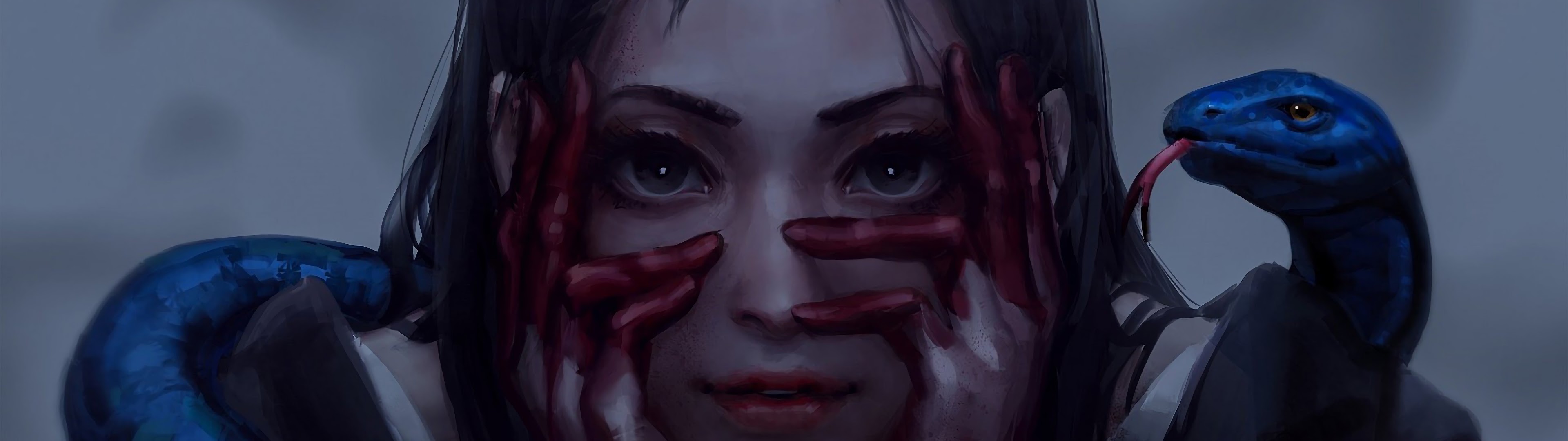 Demon, Snake, Anime, 4K, #146 Wallpaper iPhone Phone