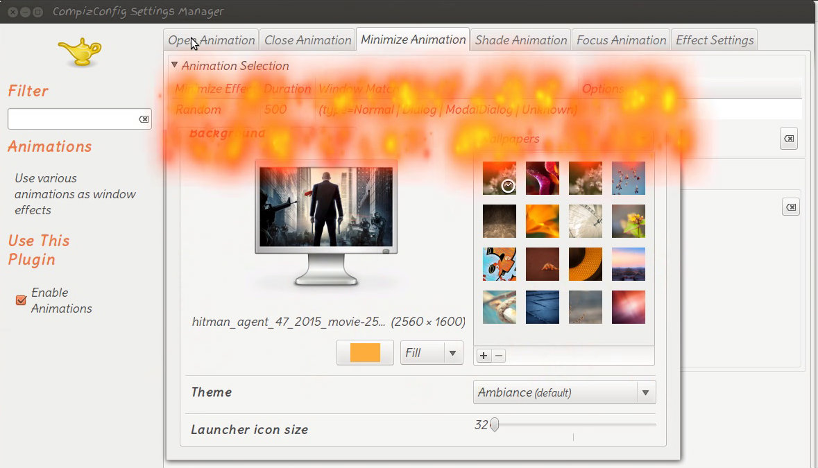 How to apply Compiz Effect in ubuntu 12.04